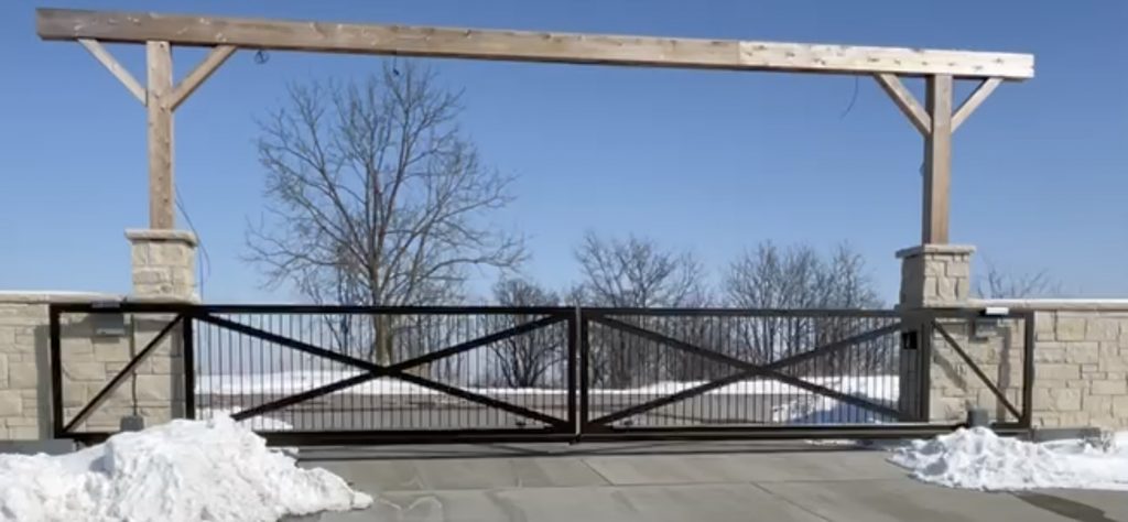 Double Cantilever Driveway Gate in Jefferson City, Missouri - DuraGates ...